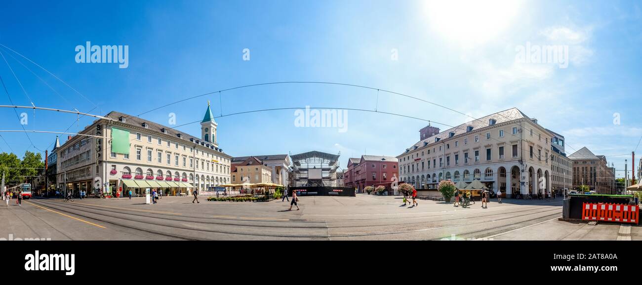 Panorama Market in Karlsruhe, Germany Stock Photo - Alamy