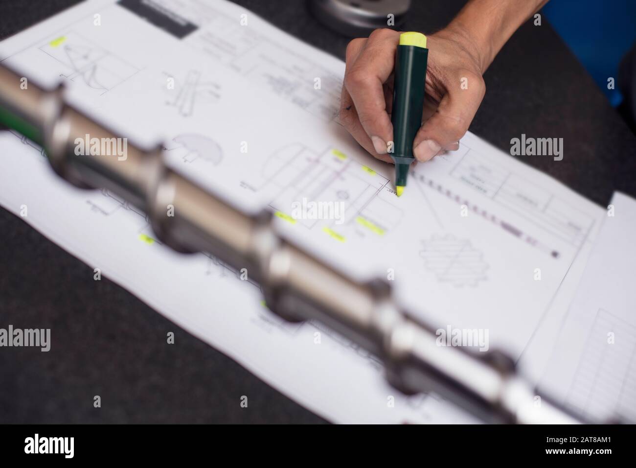 Technician is making a quality control on the product Stock Photo - Alamy