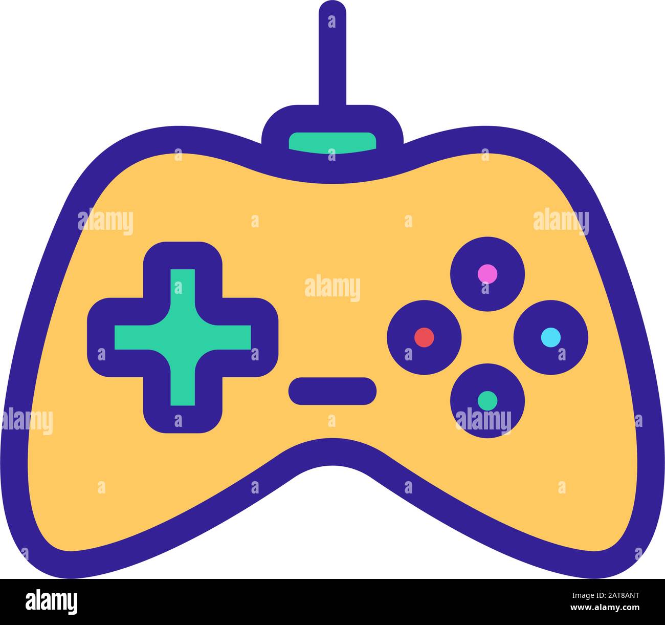 Game joystick icon vector. Isolated contour symbol illustration Stock ...