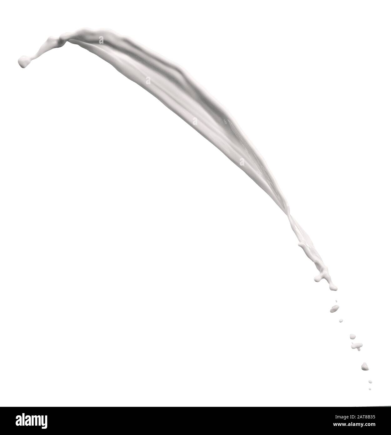 beautiful splashes of white paint isolated on white background Stock ...