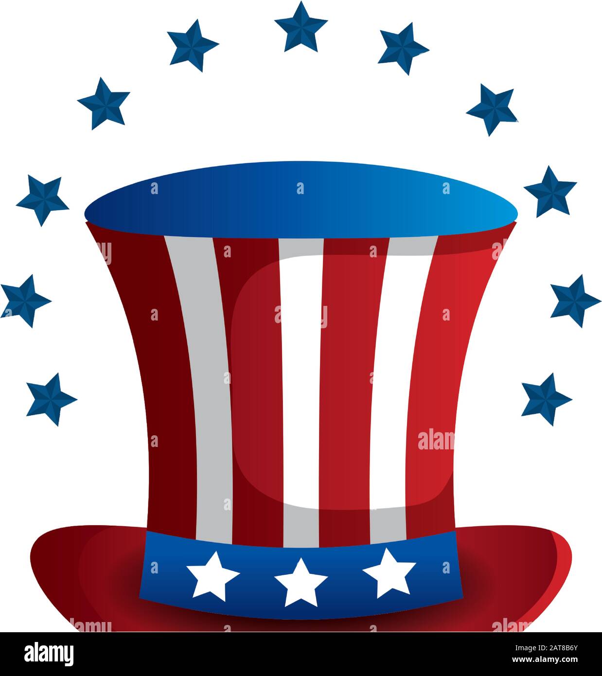 top hat traditional of usa with stars Stock Vector Image & Art - Alamy
