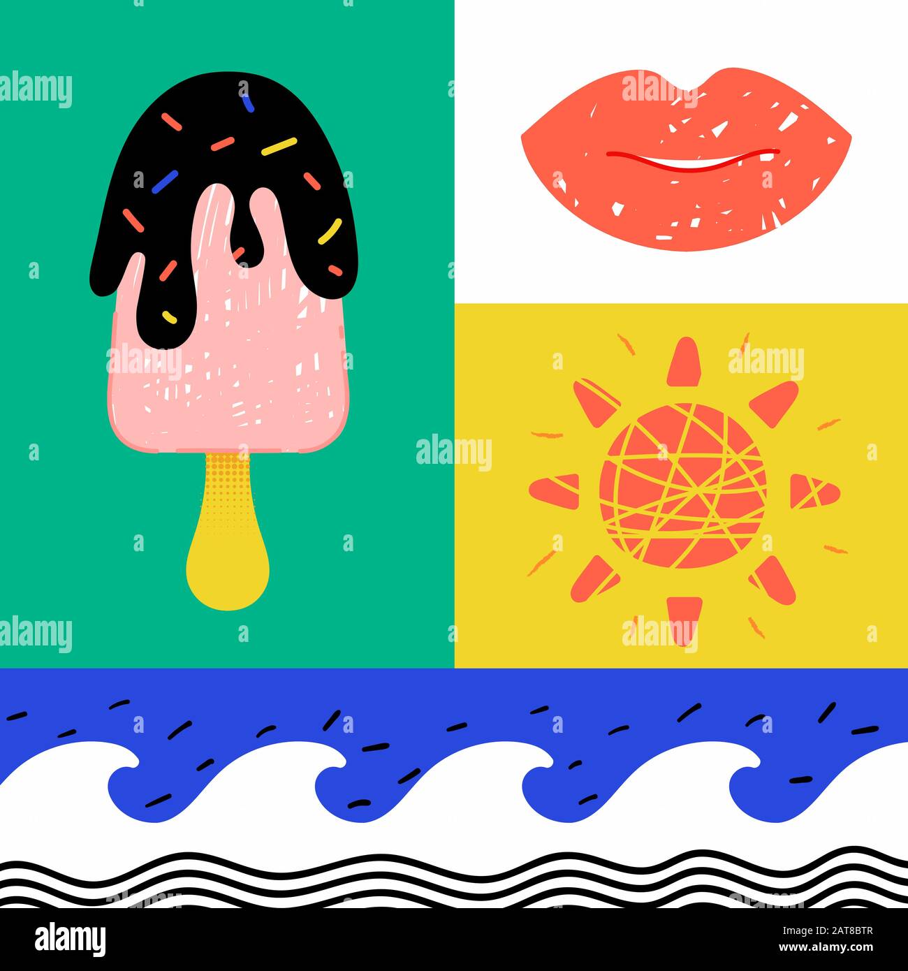 Summer vacation - colorful flat design style illustration Stock Vector ...