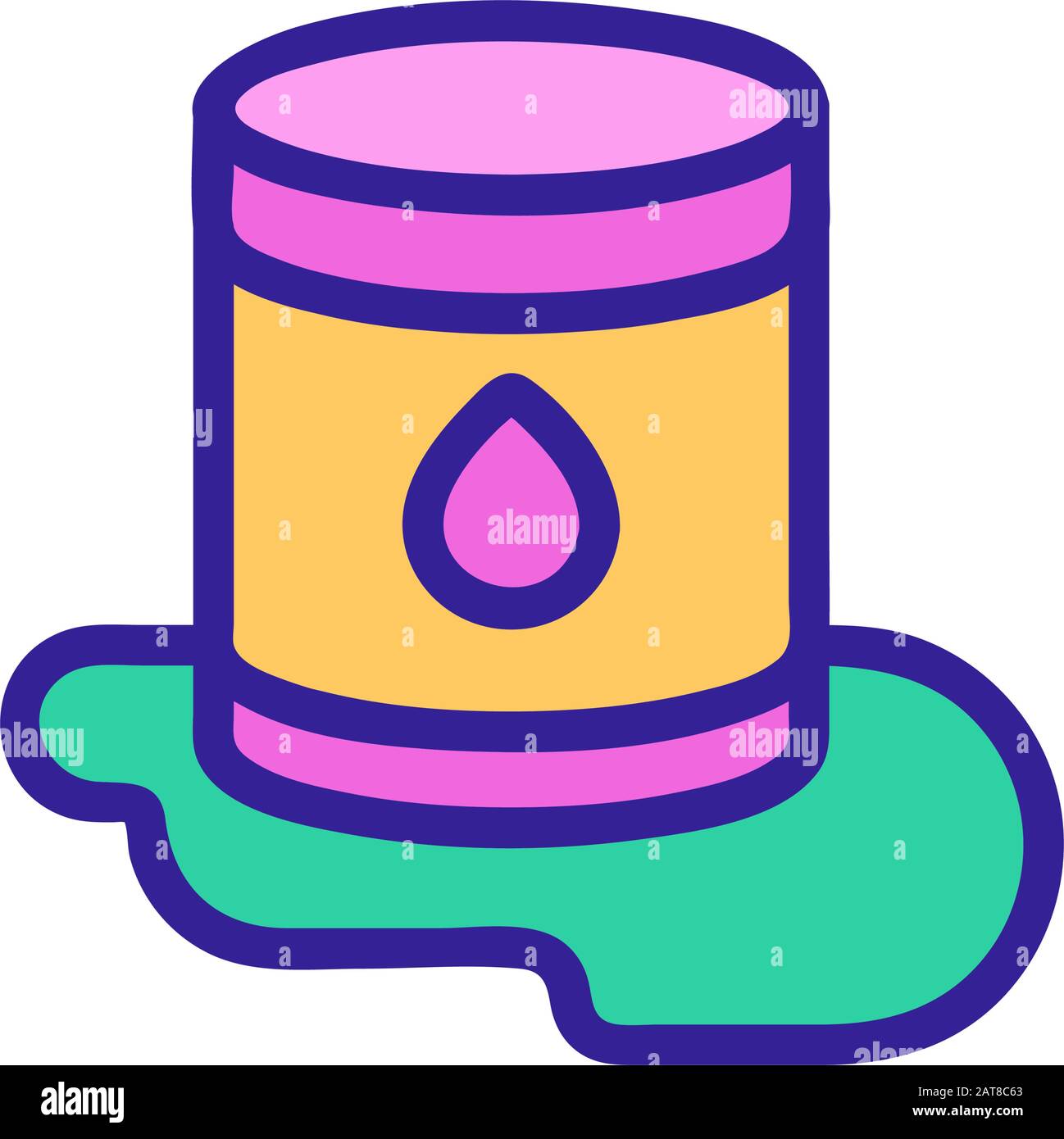 waste pollution icon vector. Isolated contour symbol illustration Stock ...