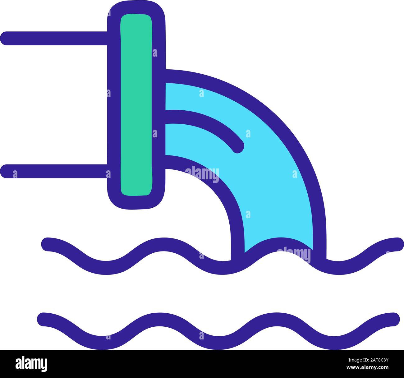 wastewater icon vector. Isolated contour symbol illustration Stock ...