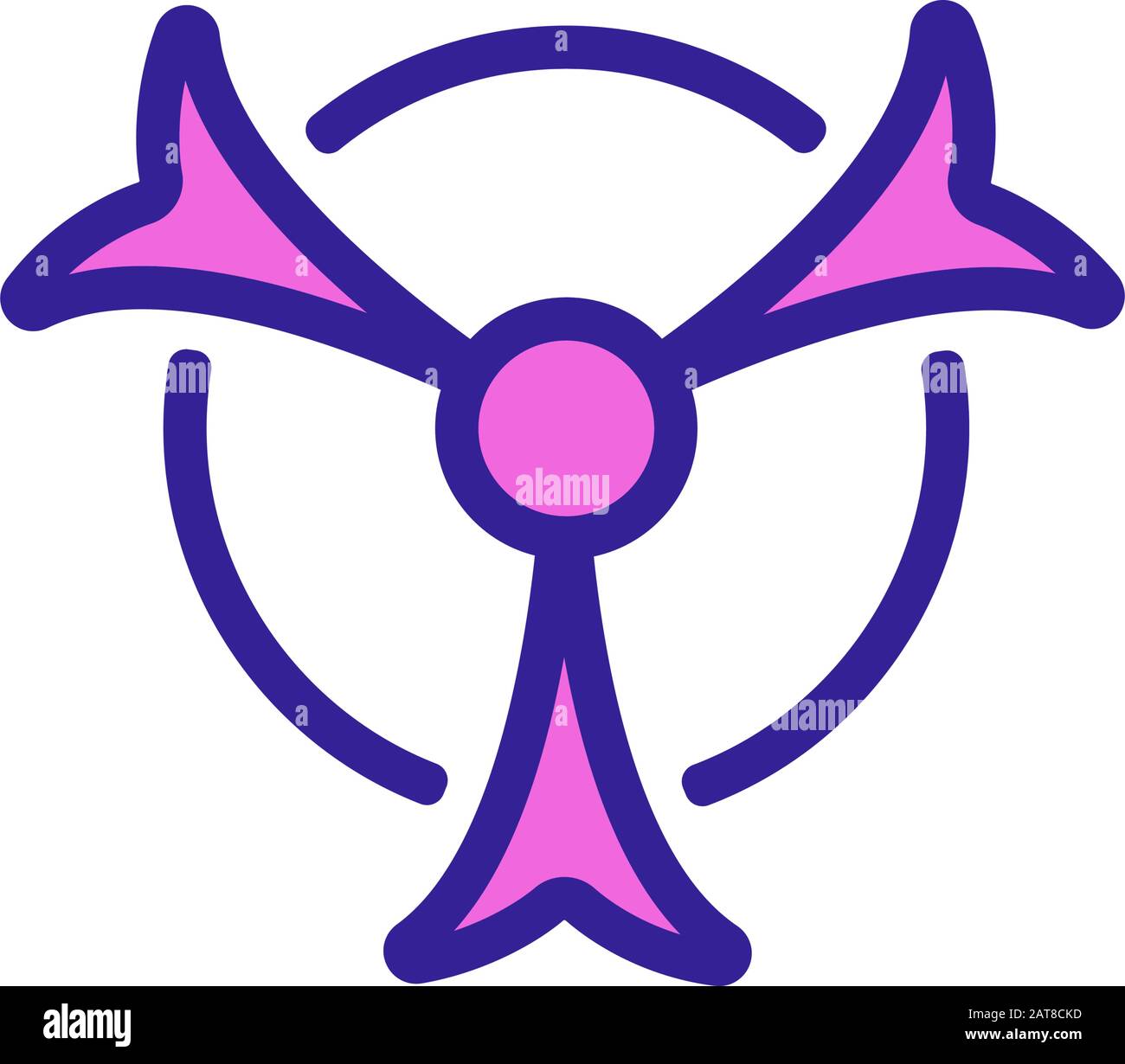 biological danger icon vector. Isolated contour symbol illustration ...
