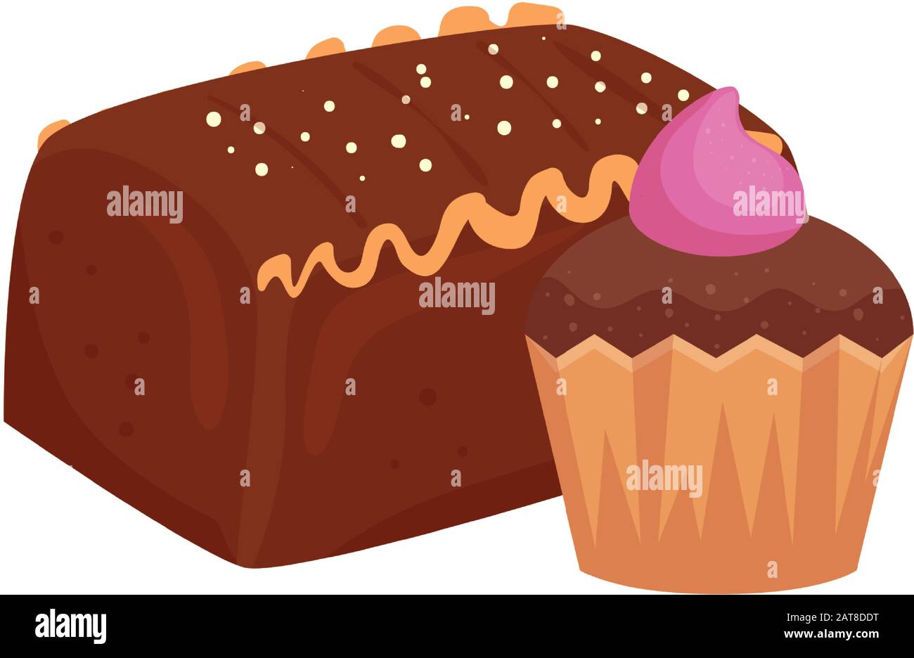 Cocoa cupcake icon cartoon Stock Vector Images - Alamy