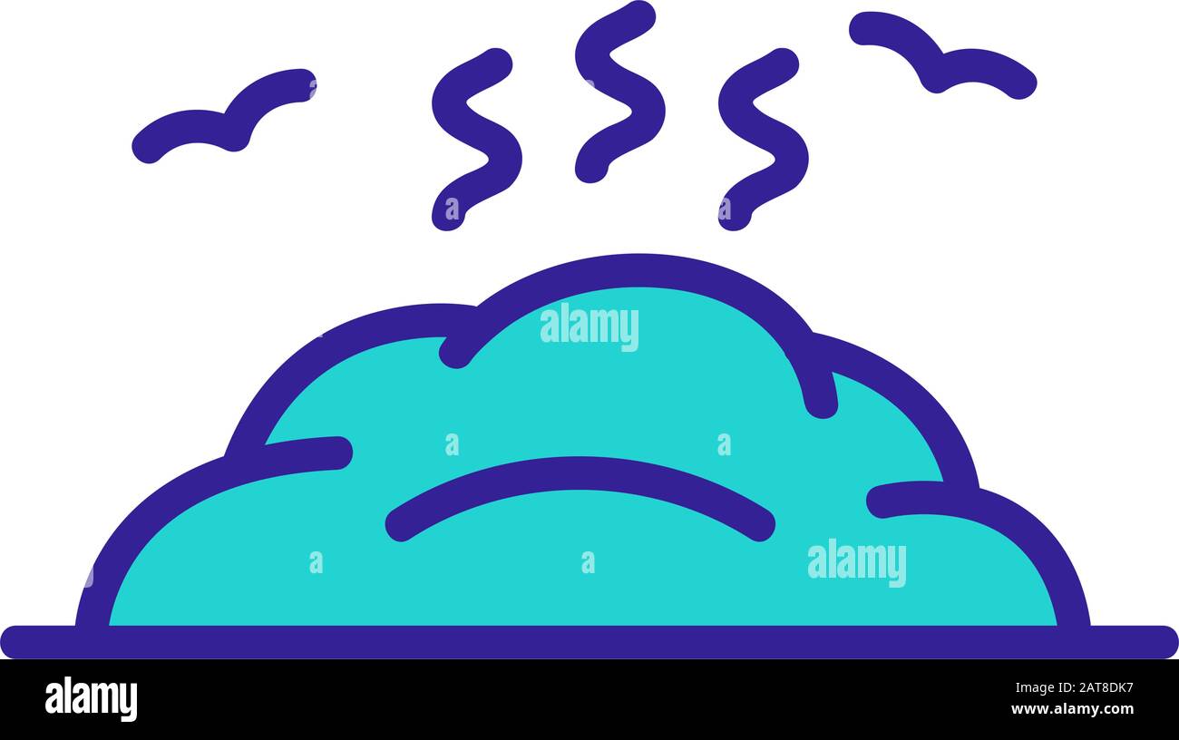 garbage dump icon vector. Isolated contour symbol illustration Stock ...