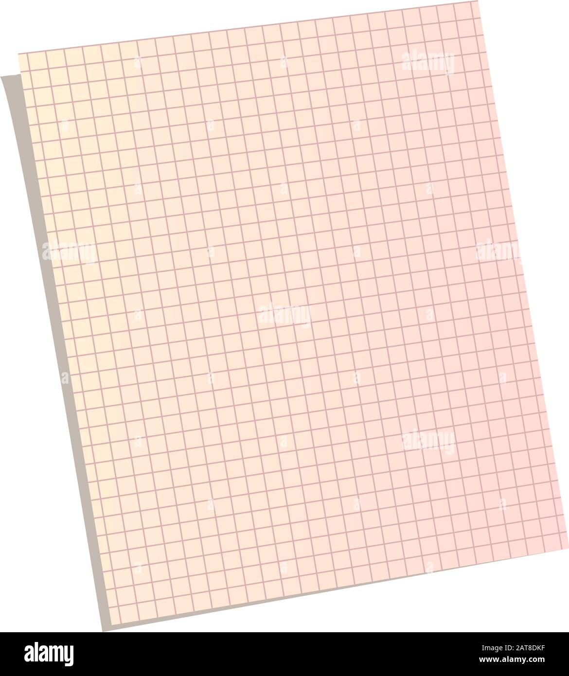 Empty sheet of notebook paper. Pattern in a cage. Place for text ...