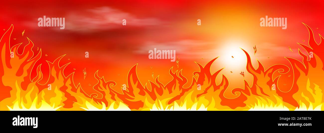Sky burning Stock Vector Images - Alamy