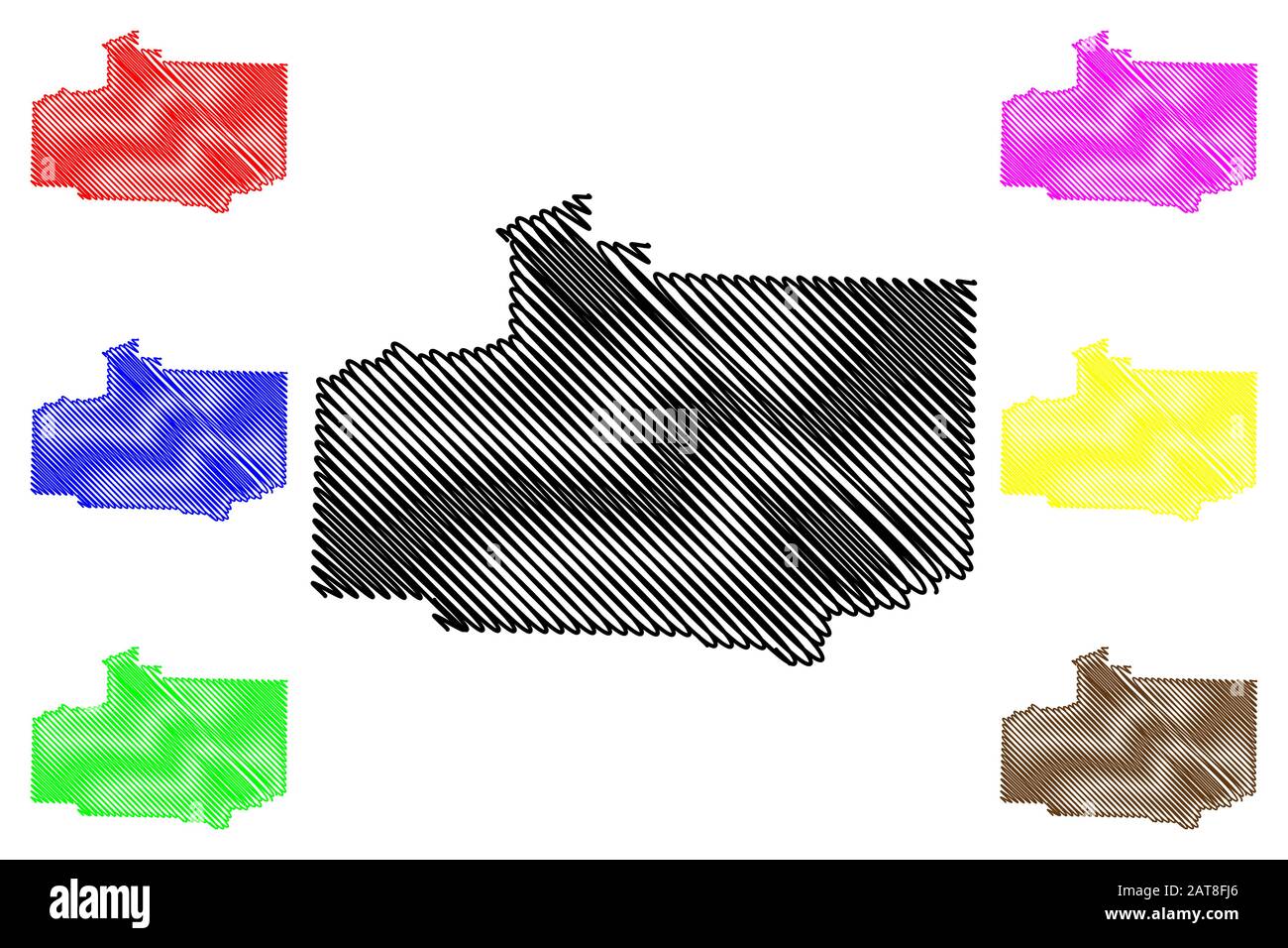 Map of waldron hi-res stock photography and images - Alamy