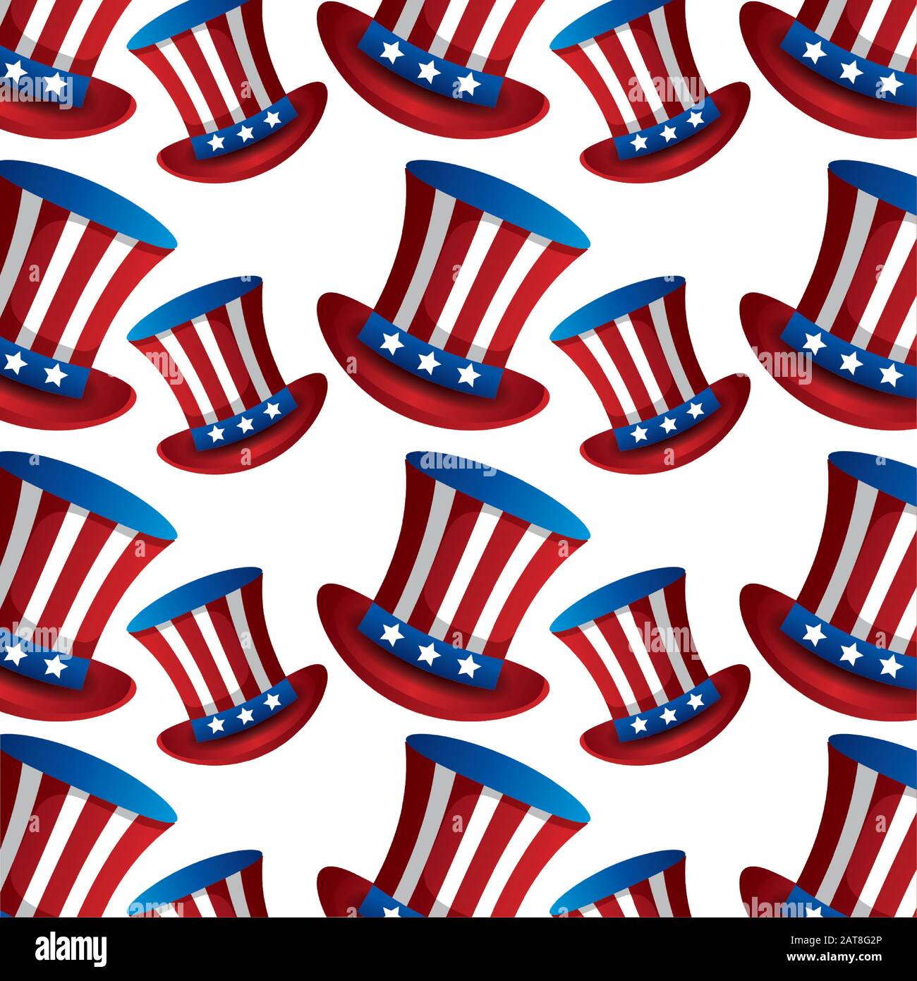 background of top hats traditional of usa Stock Vector Image & Art - Alamy