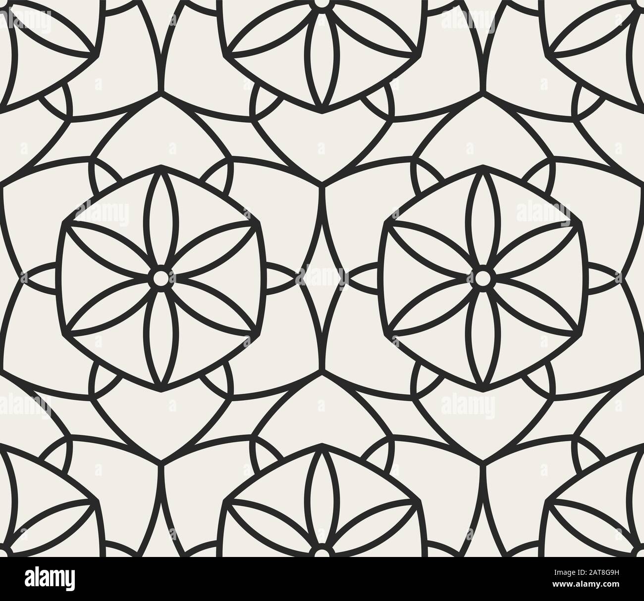 Decorative geometrical seamless pattern. Traditional oriental ...