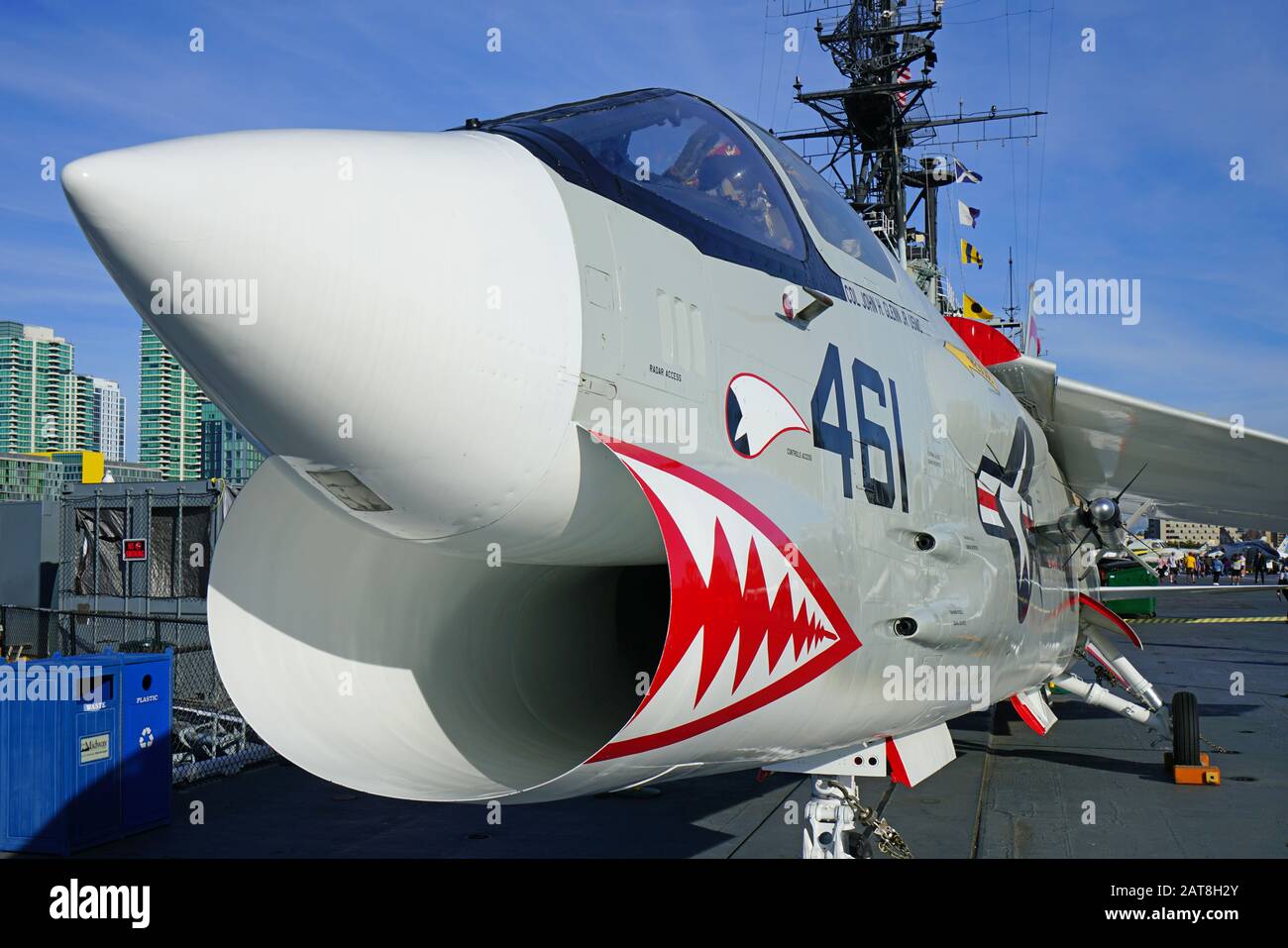SAN DIEGO, CA -3 JAN 2020- View of an F-8 Crusader fighter Navy ...