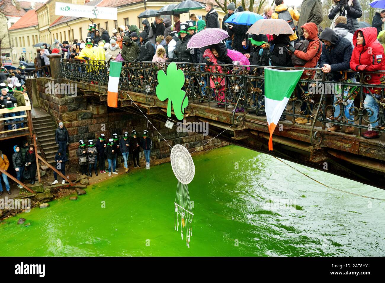 VILNIUS, LITHUANIA - MARCH 16, 2019: Hundreds of people enjoying ...