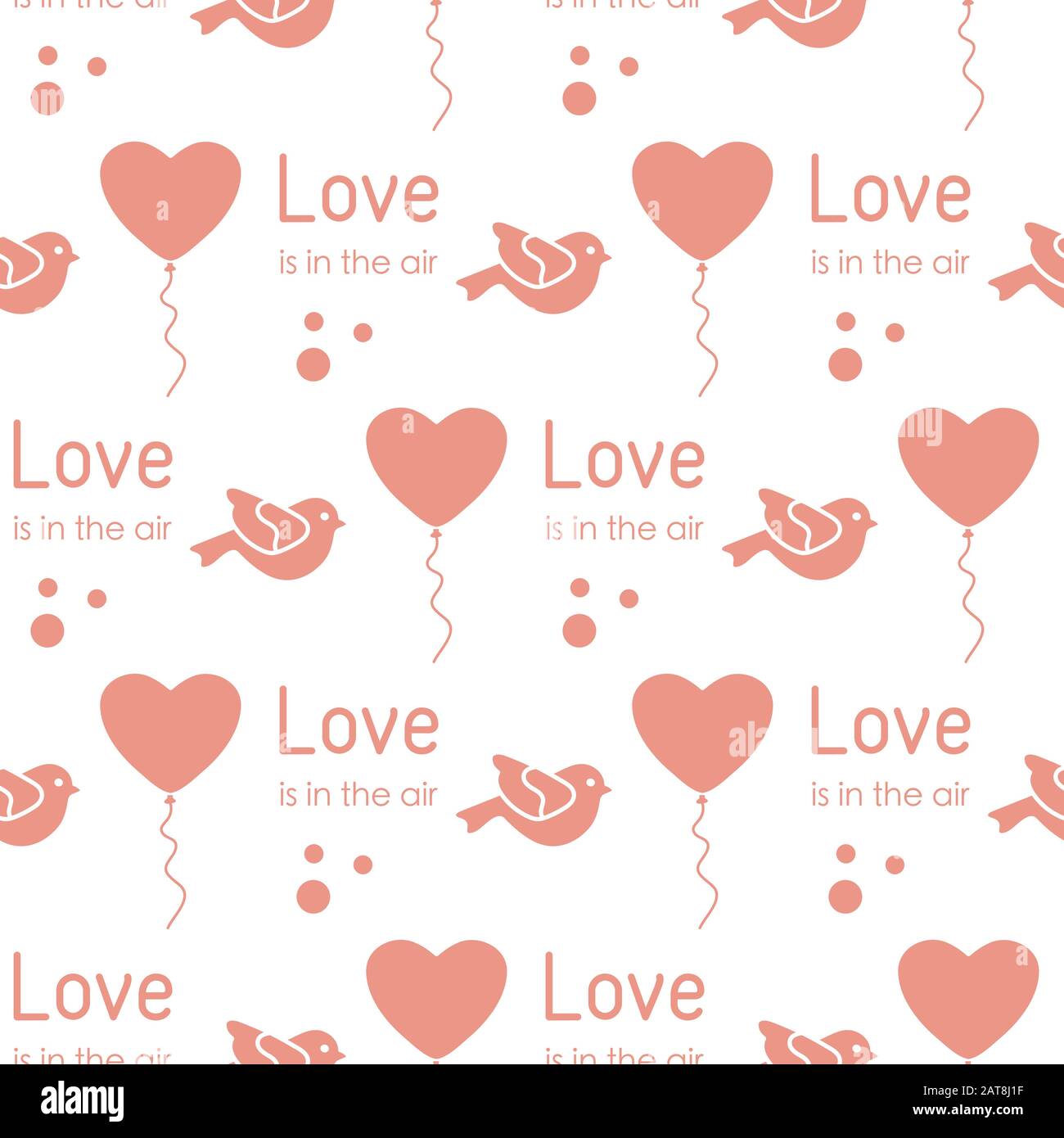 Vector seamless pattern Happy Valentine's Day, Wedding. Heart shaped ...