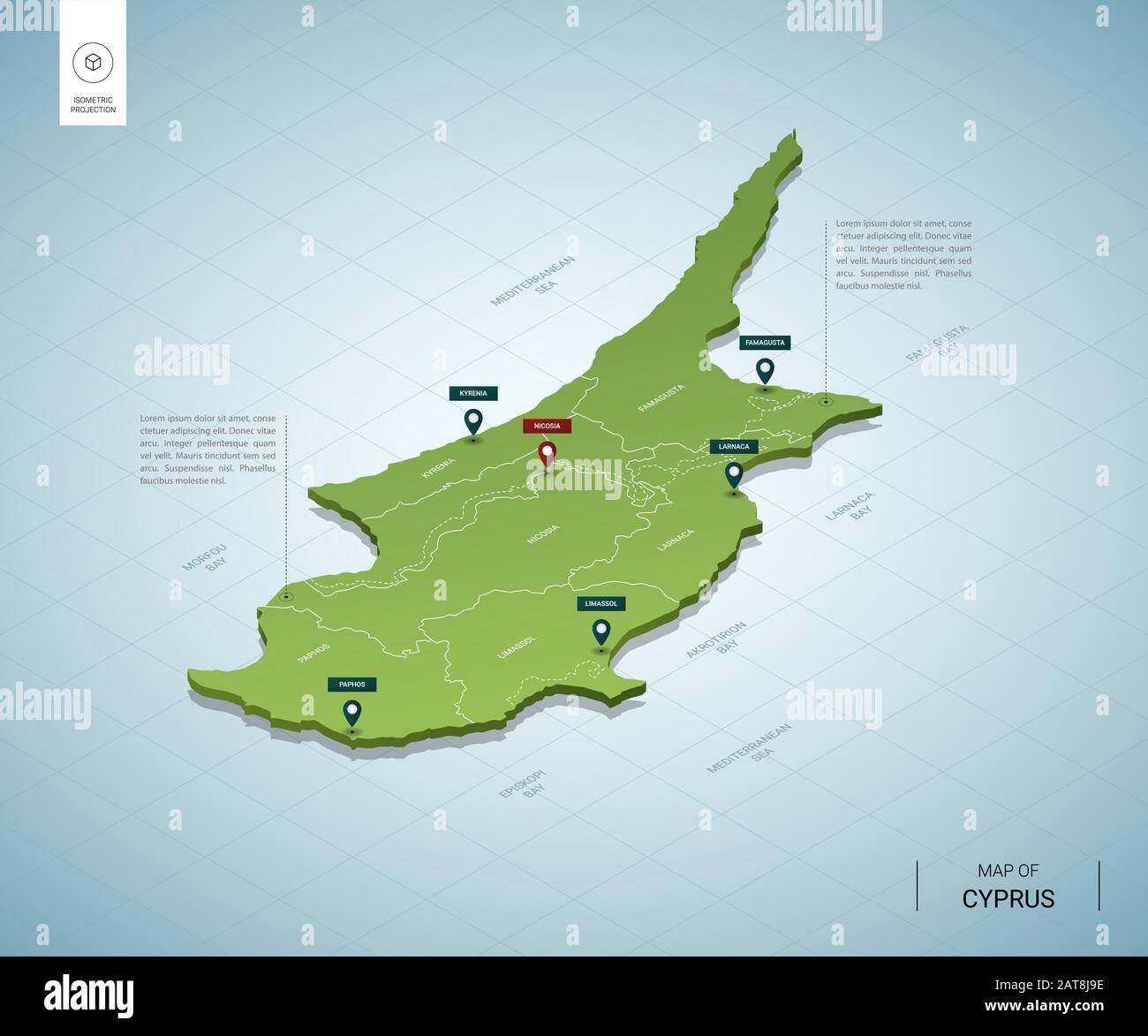 Cyprus map borders infographic hi-res stock photography and images - Alamy