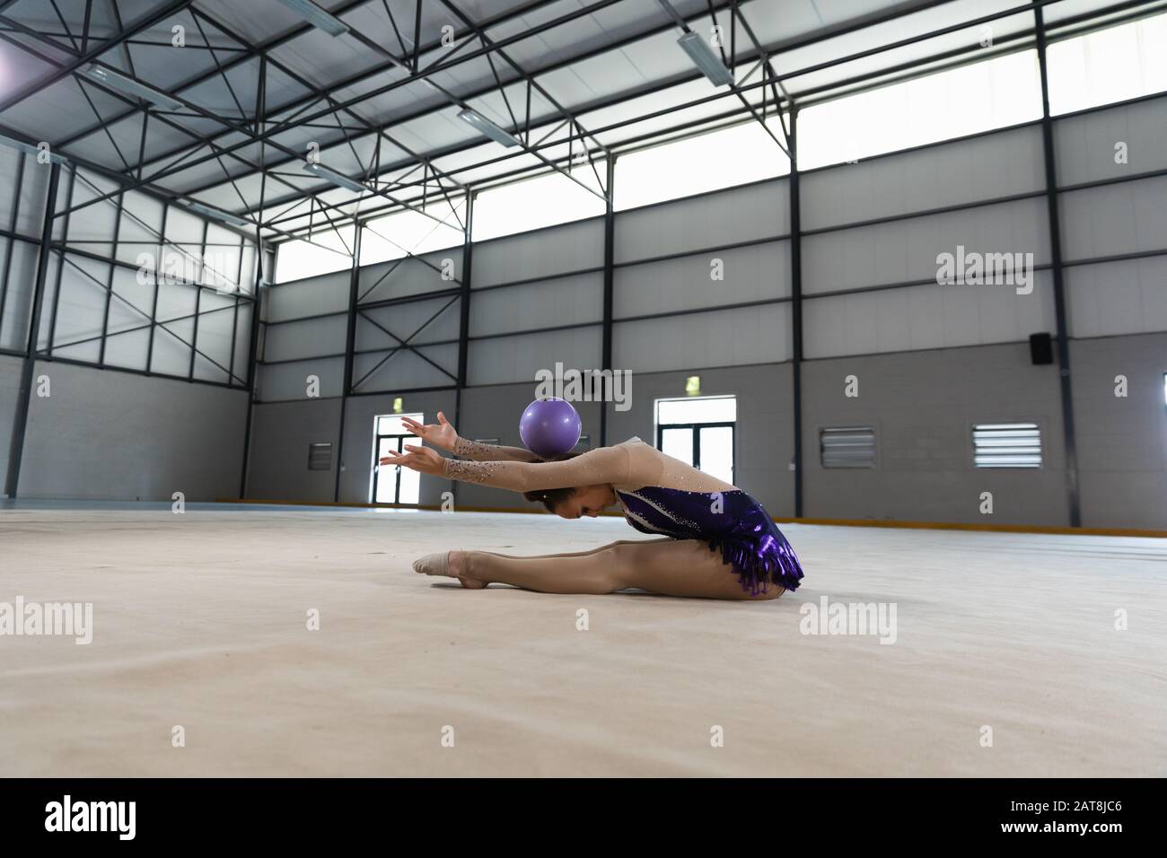 Gymnast with a ball Stock Photo - Alamy