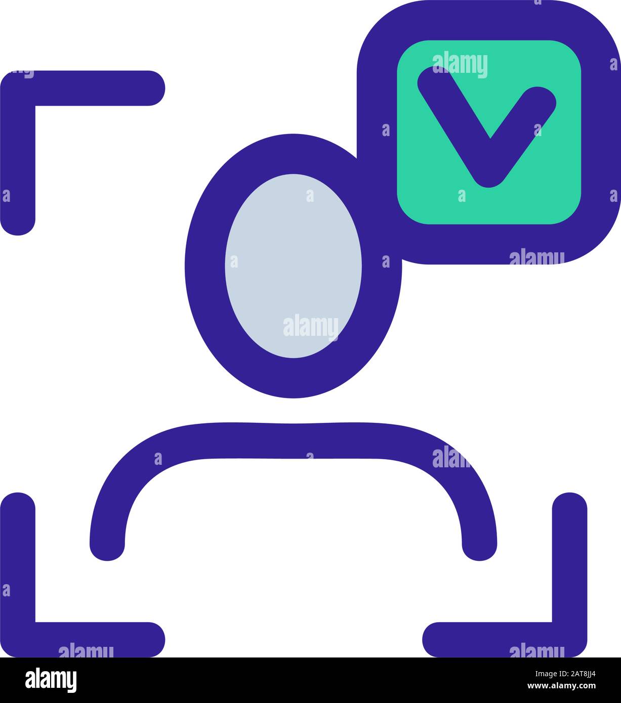 verification successful vector icon. Isolated contour symbol ...