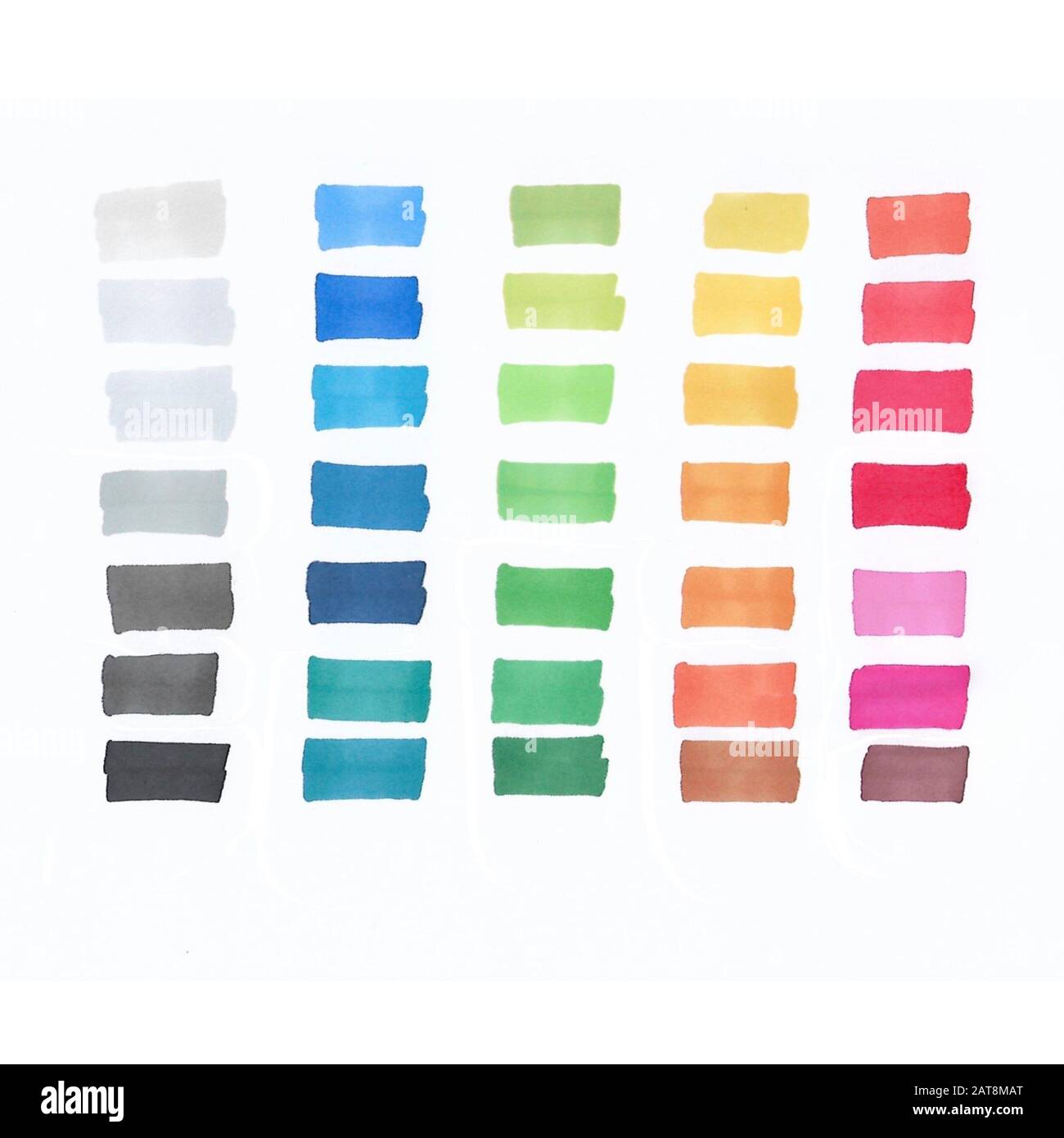 Color palette for markers Stock Photo - Alamy