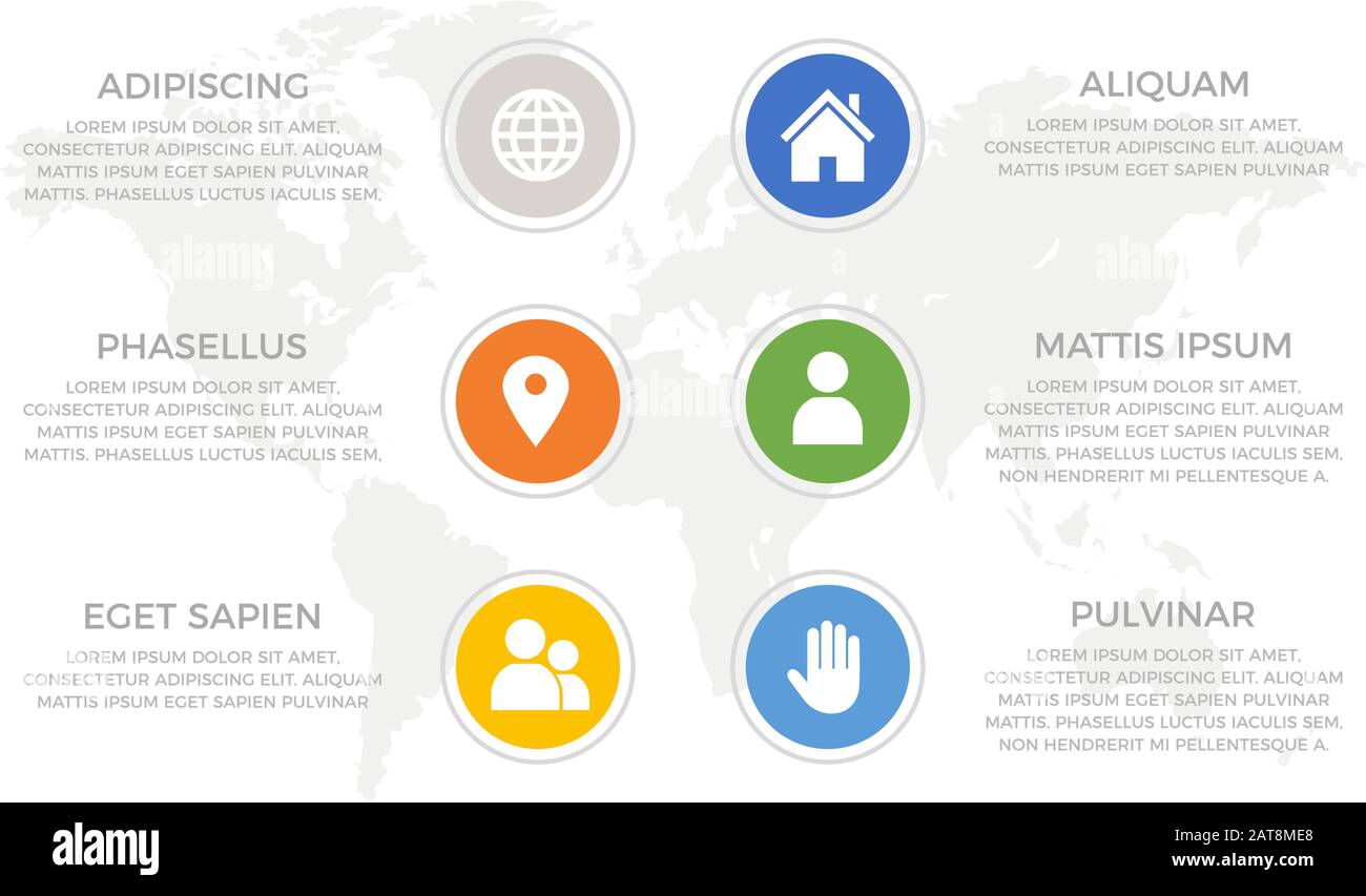 Set of green and blue, yellow, orange elements for infographic with ...