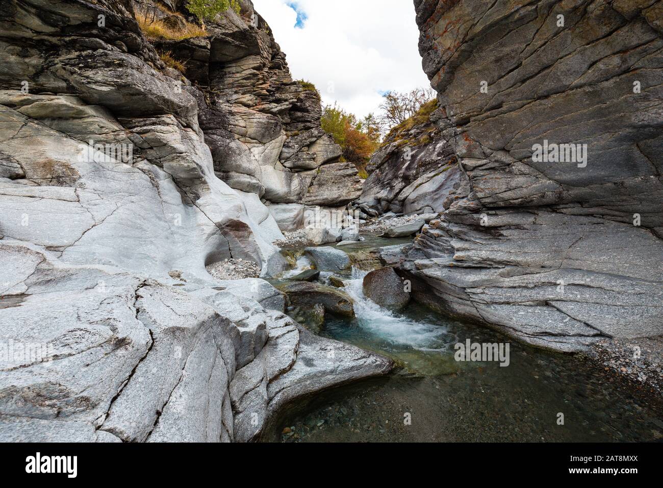Small canyon in the Alps mountains. France Stock Photo - Alamy
