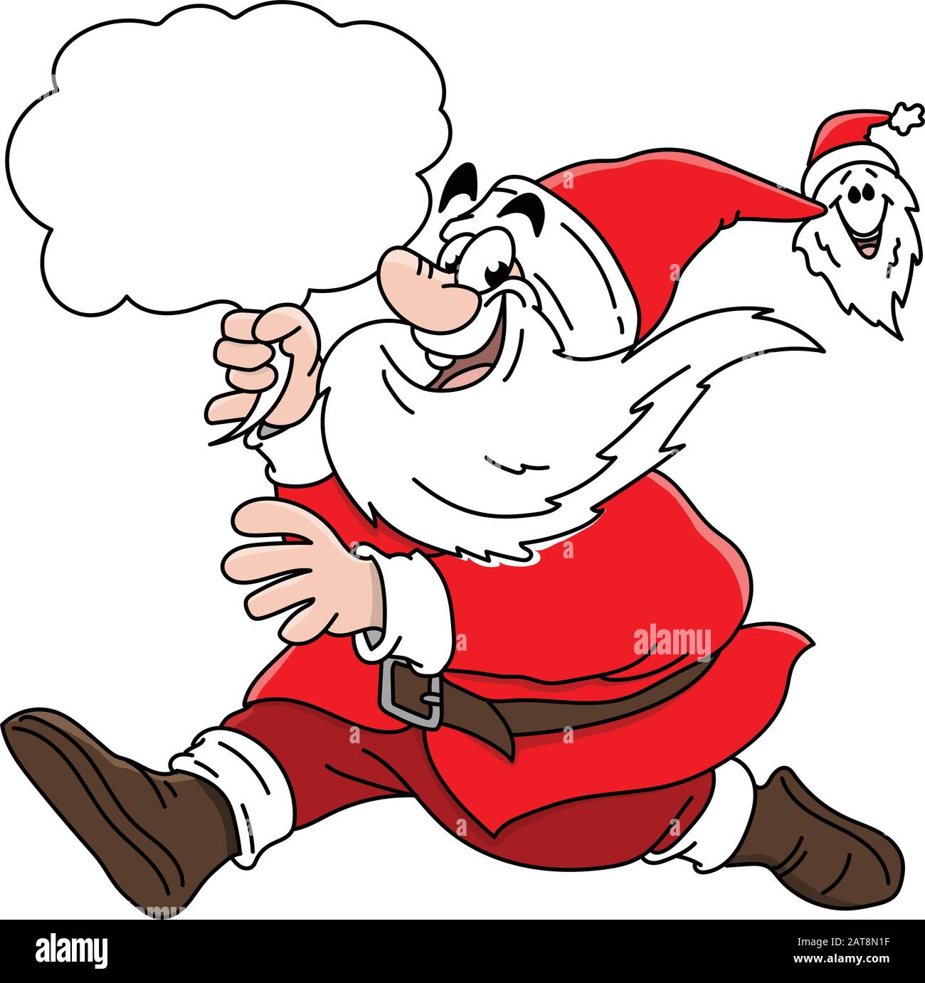 Cartoon running santa hi-res stock photography and images - Alamy
