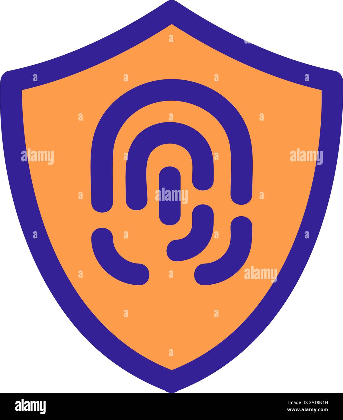 Protection of personal data icon vector. Isolated contour symbol ...