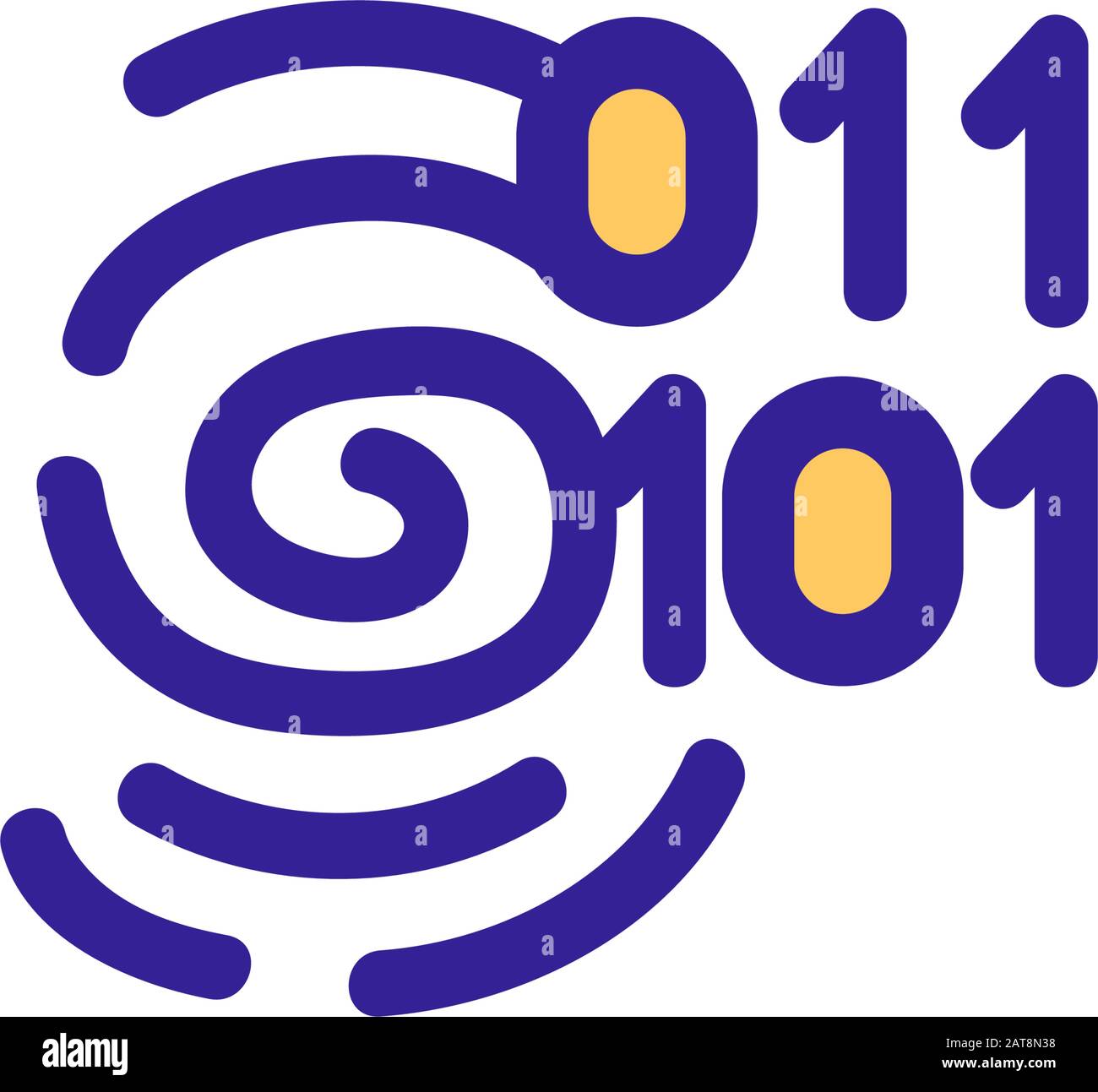 Protection of personal data icon vector. Isolated contour symbol ...