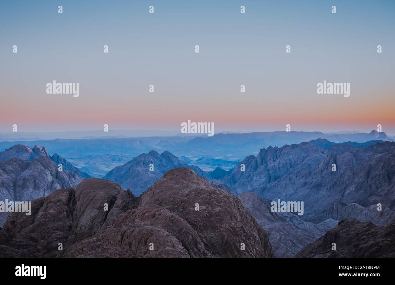 Sunset over sacred Mount Moses Sinai desert, Egypt Stock Photo - Alamy
