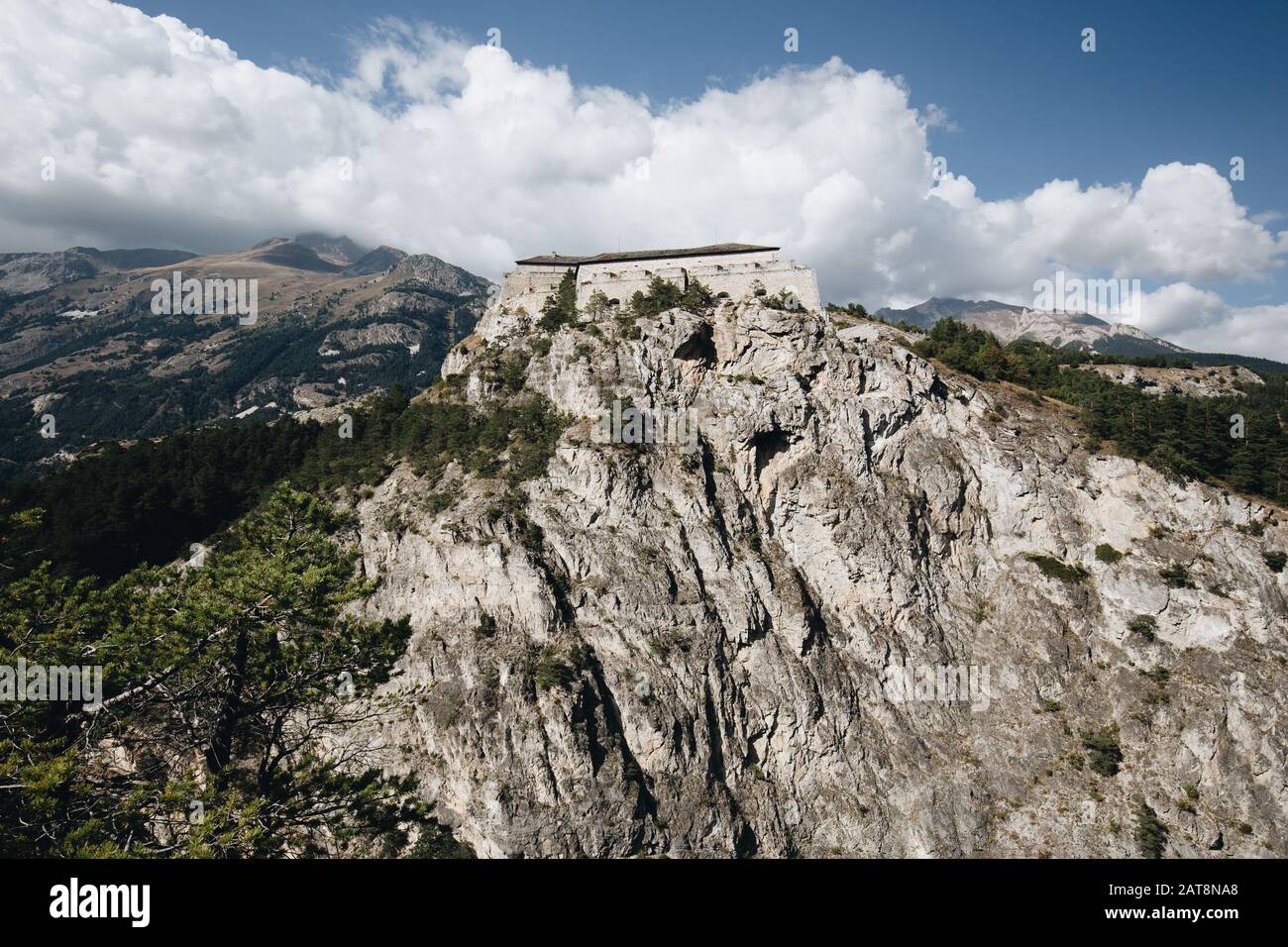 Fortress in the Alps mountains. France Stock Photo - Alamy