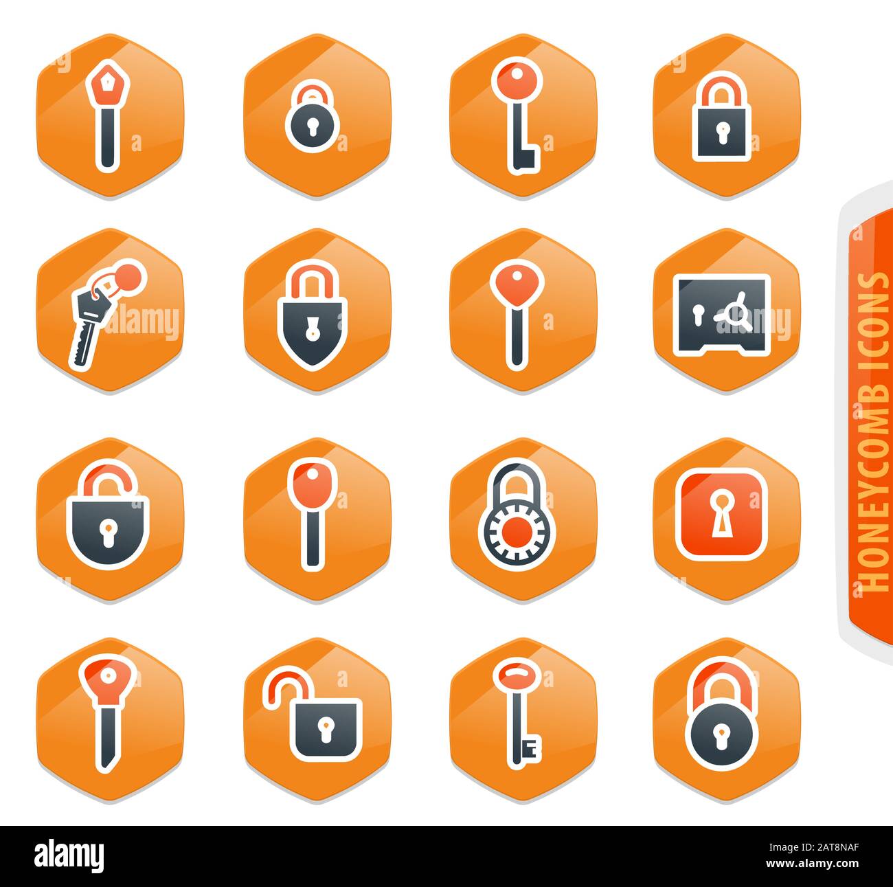 Lock and Key icons set Stock Vector Image & Art - Alamy