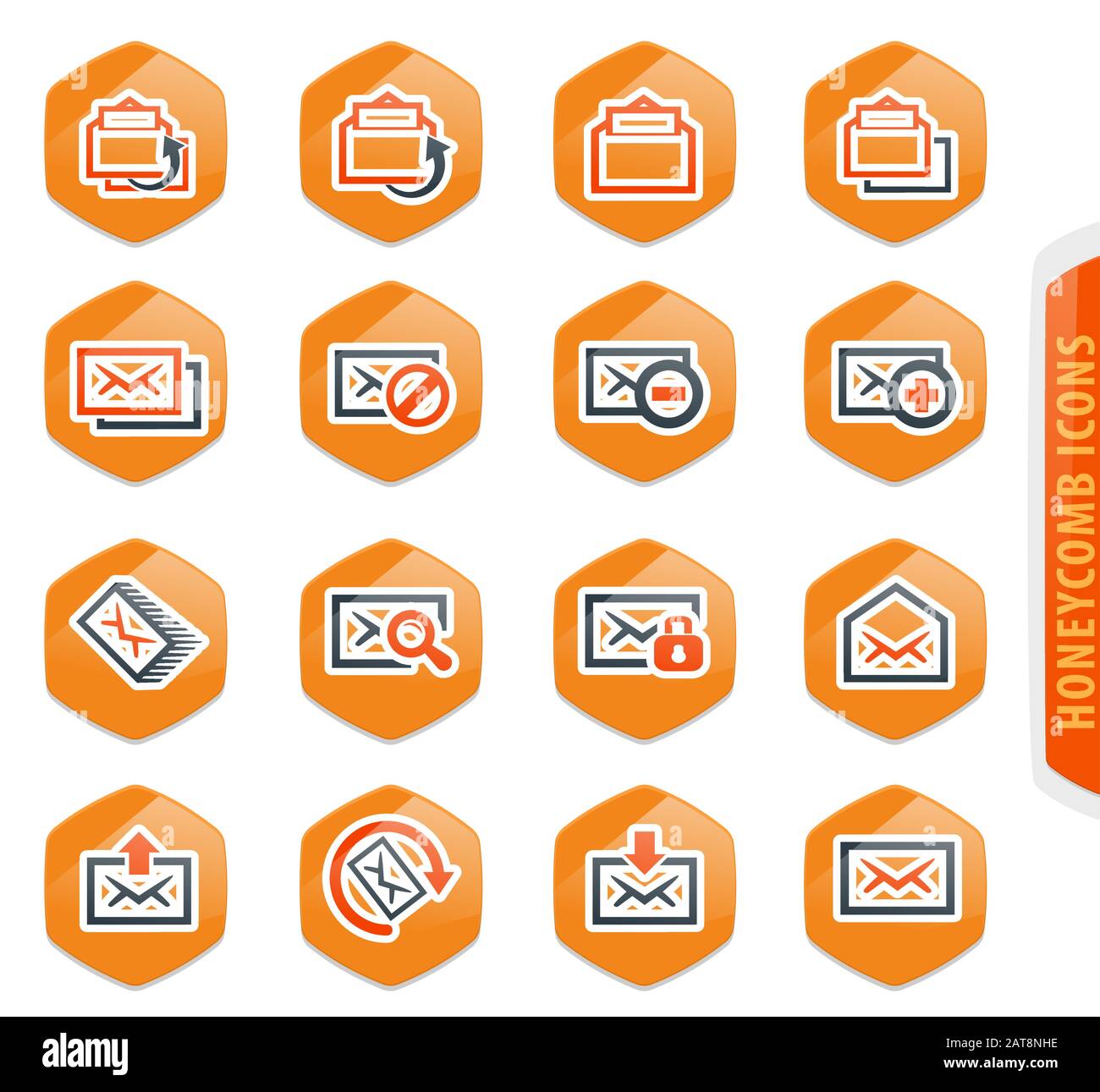 Mail icon set Stock Vector Image & Art - Alamy