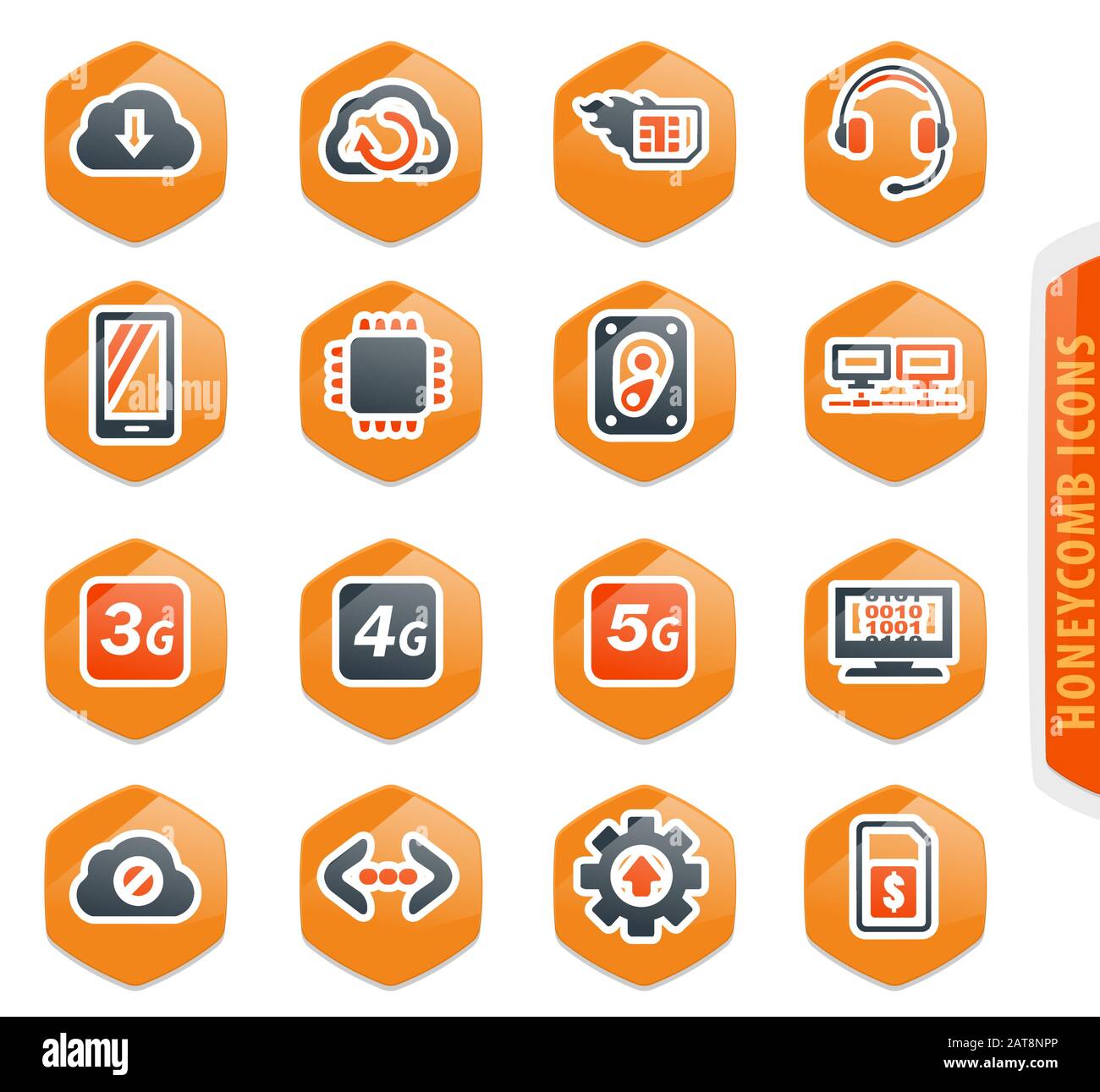 Mobile connection icons set Stock Vector Image & Art - Alamy