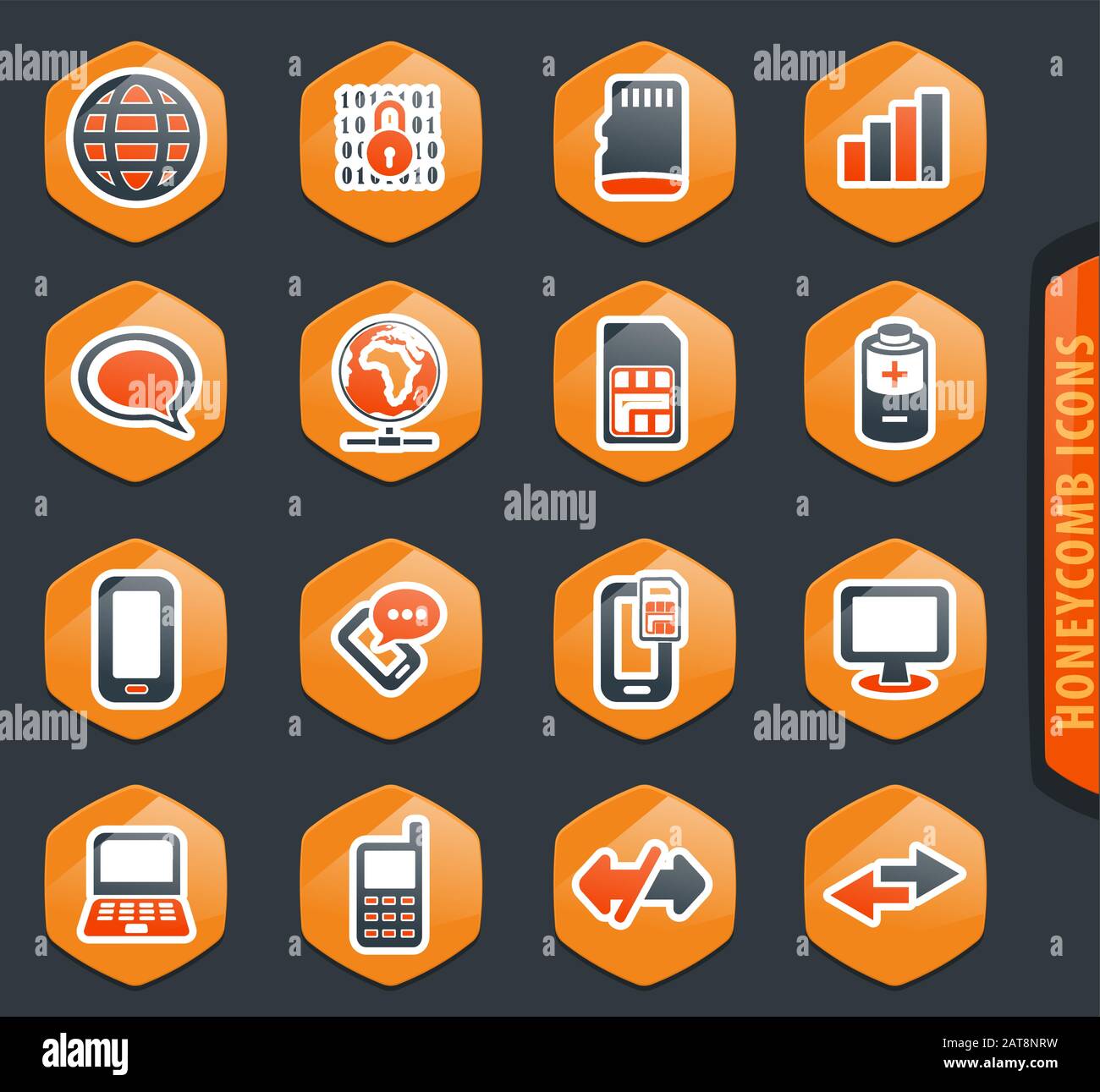 Mobile connection icons set Stock Vector Image & Art - Alamy