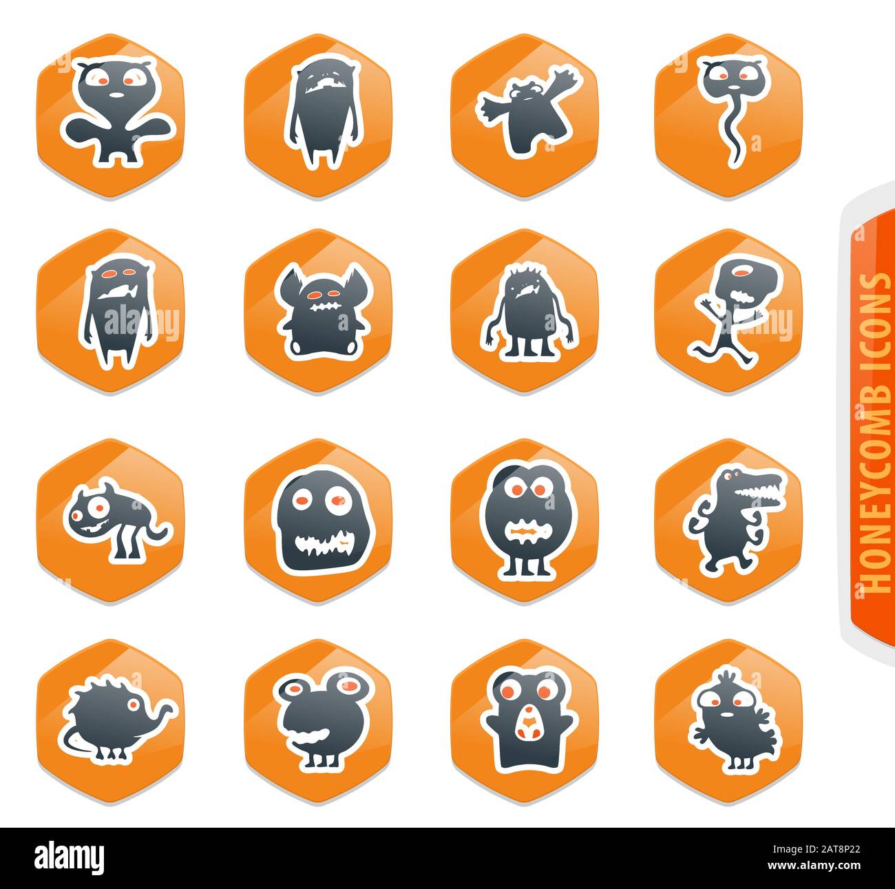 Monster icons set Stock Vector Image & Art - Alamy
