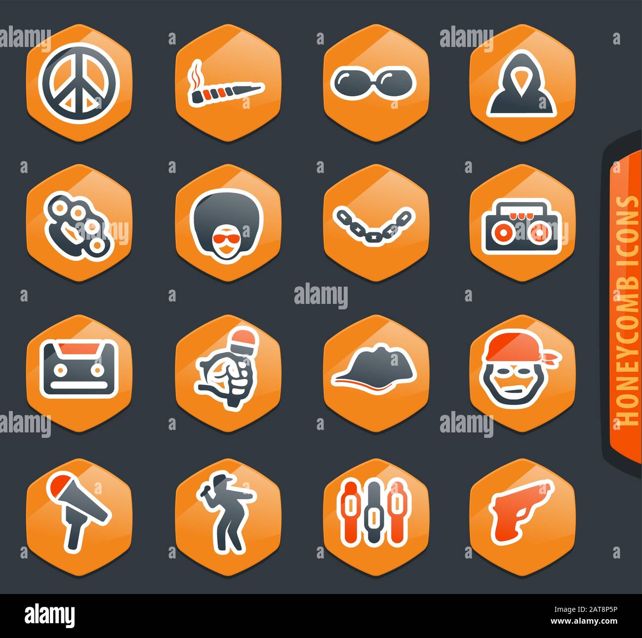 Rap hip hop music icons set Stock Vector Image & Art - Alamy