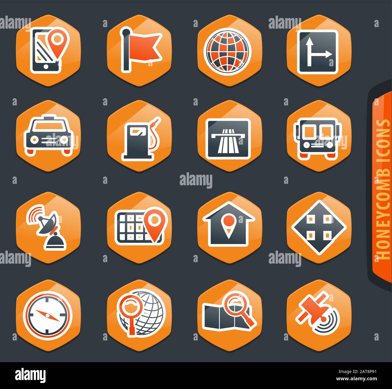 Navigation icon set Stock Vector Image & Art - Alamy