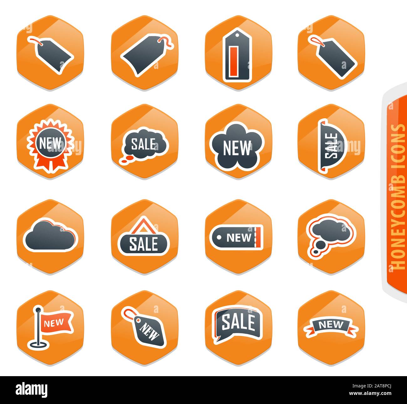 New stiker and label set icons Stock Vector Image & Art - Alamy