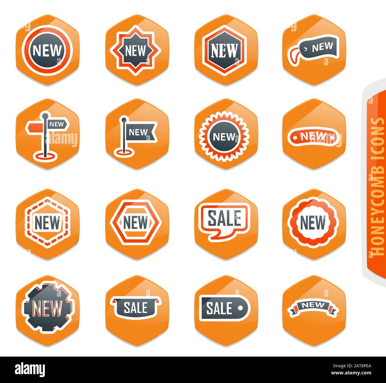New stiker and label set icons Stock Vector Image & Art - Alamy