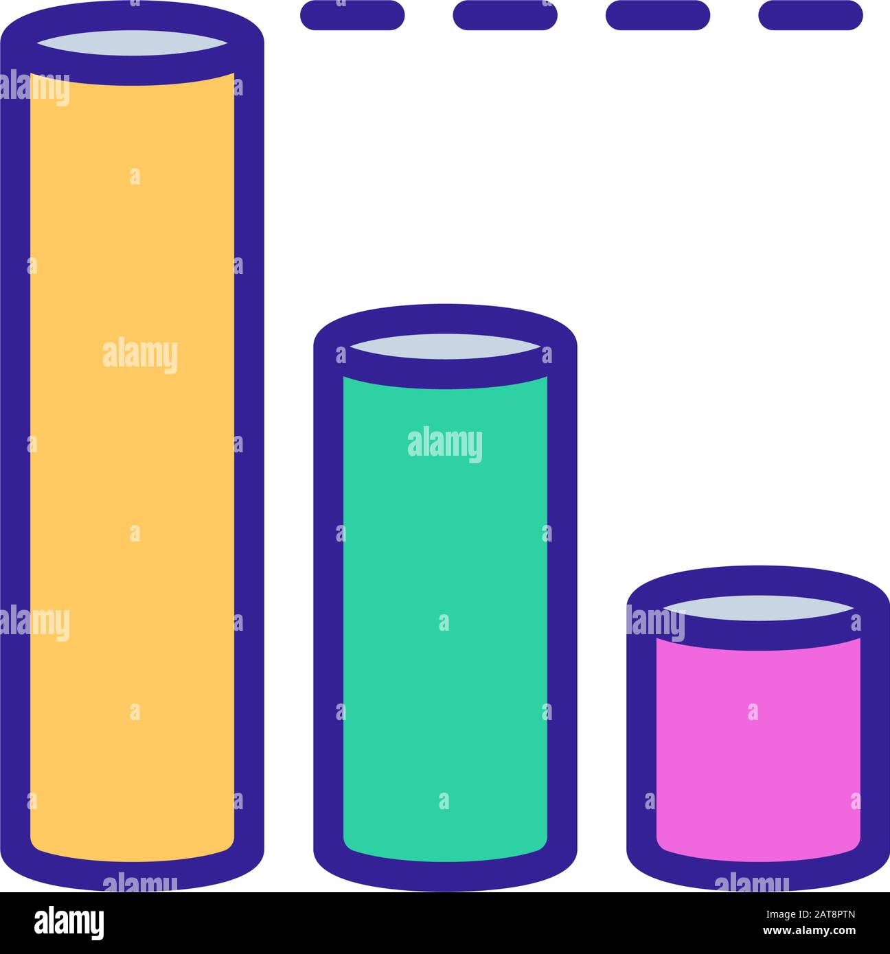 column chart icon vector. Isolated contour symbol illustration Stock ...