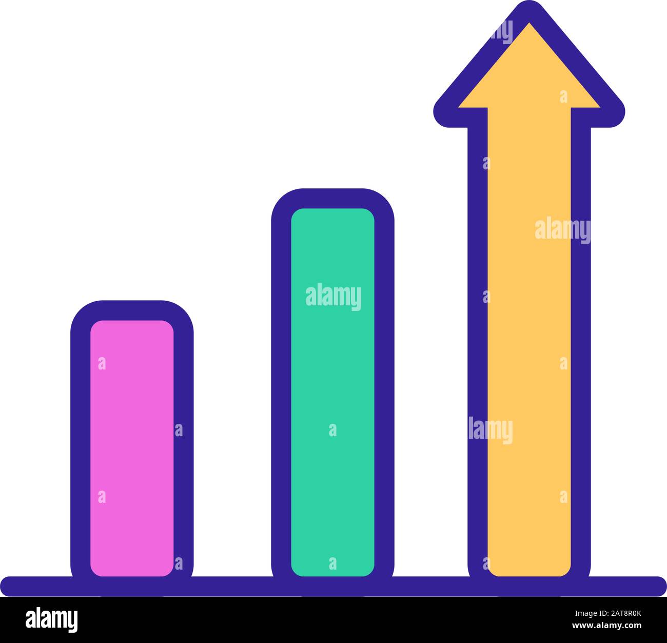 Rising chart icon vector. Isolated contour symbol illustration Stock ... Rising chart icon vector. Isolated contour symbol illustration Stock ...