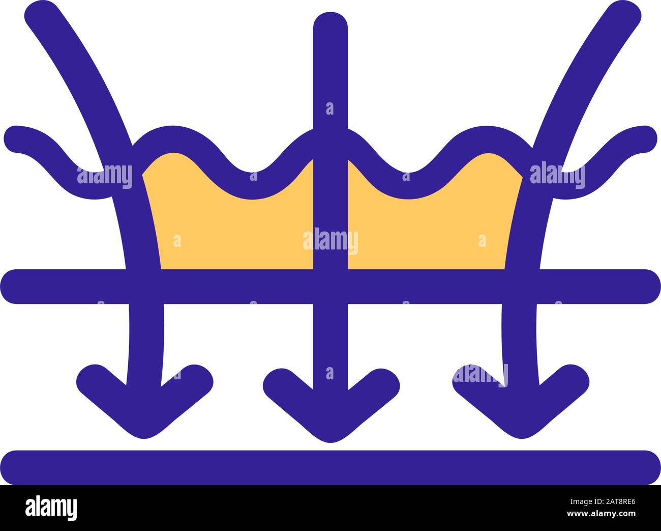 absorbing the vector icon. Isolated contour symbol illustration Stock ...