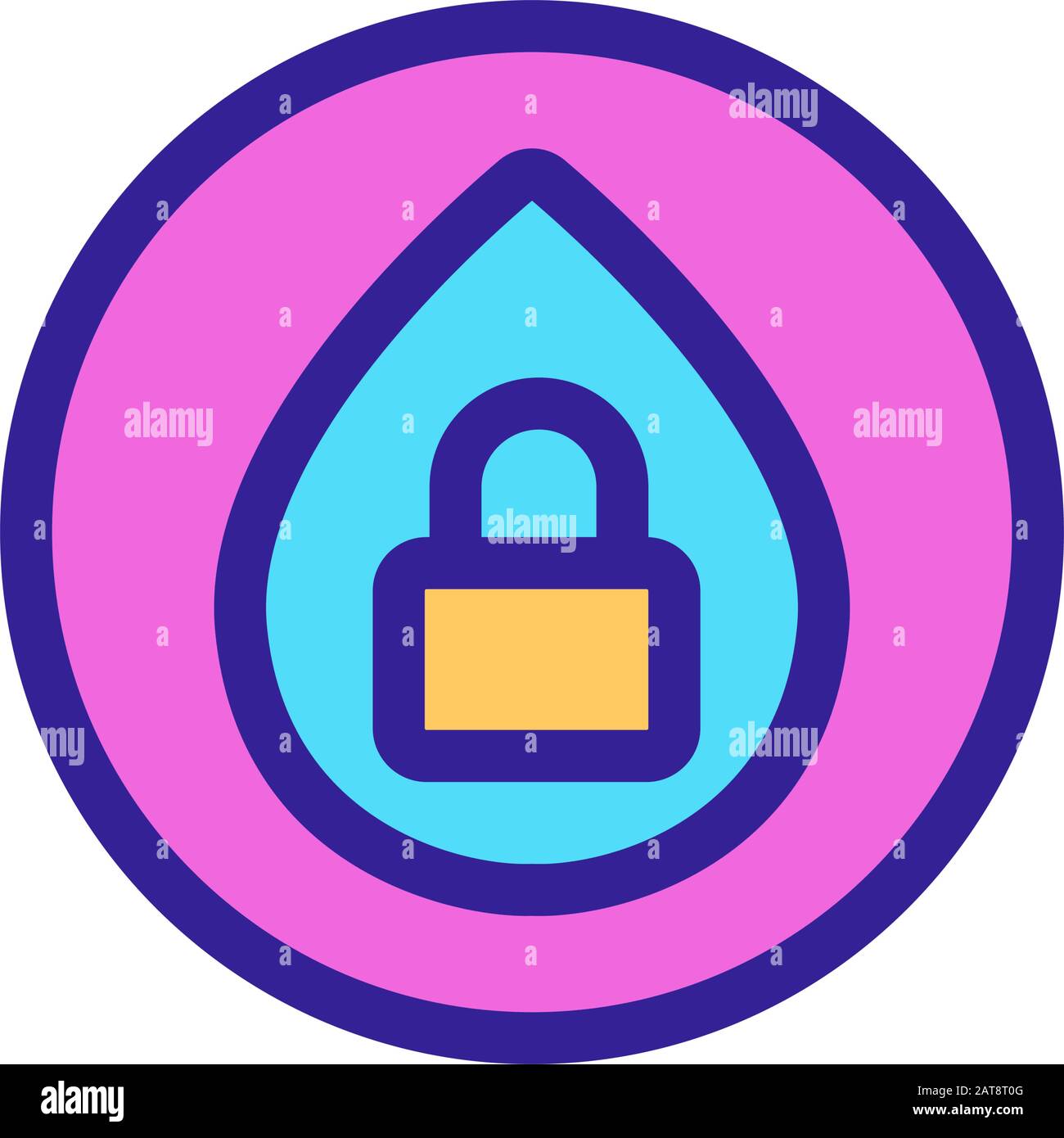 Moisture protection icon vector. Isolated contour symbol illustration ...