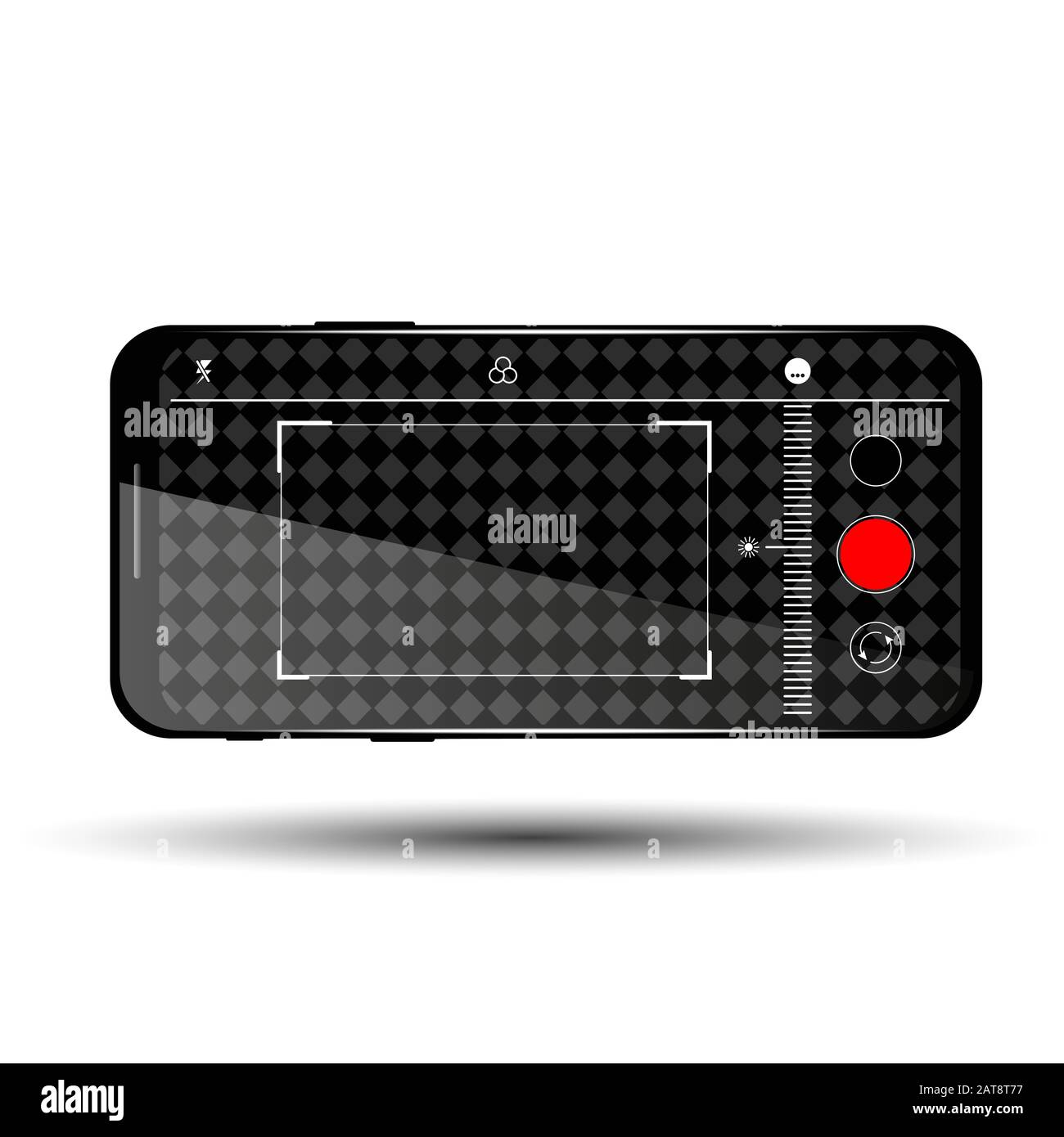 Mobile phones with focusing screen of the camera video, photo. Photo ...