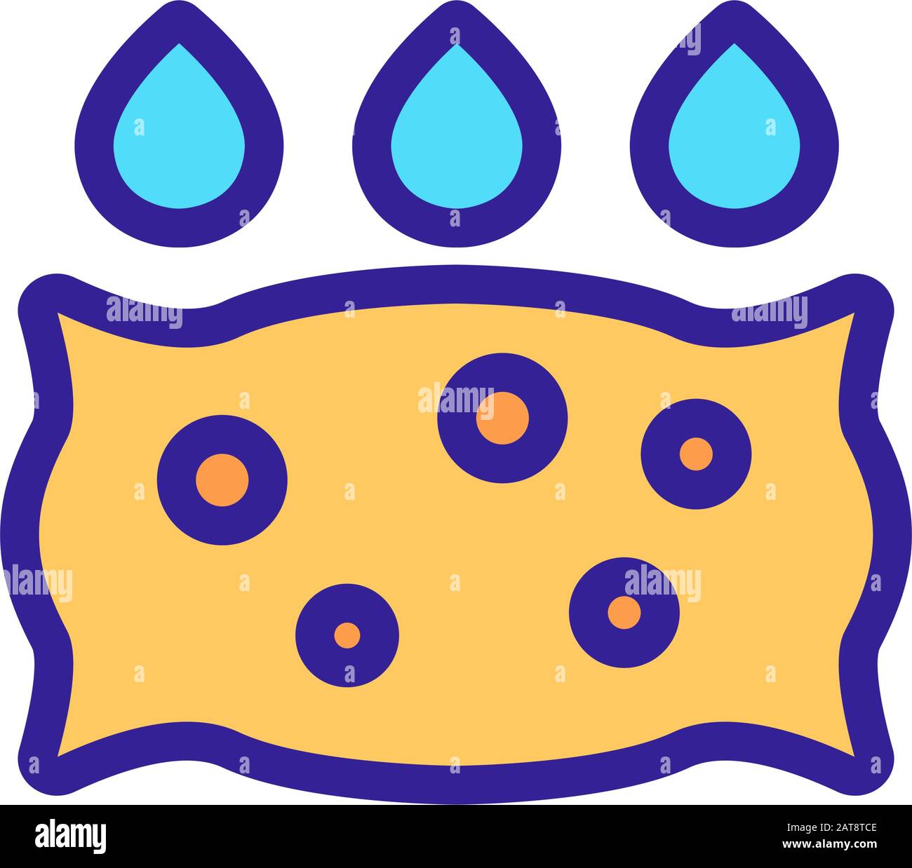 absorbing the vector icon. Isolated contour symbol illustration Stock ...