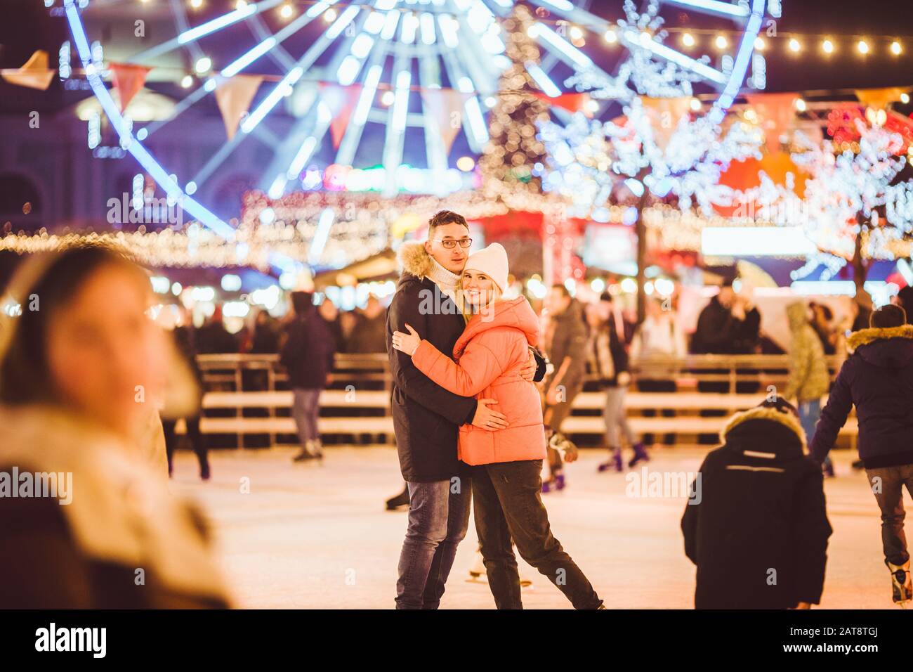 Couple in Love. Romantic Characters for Feast of Saint Valentine. True ...