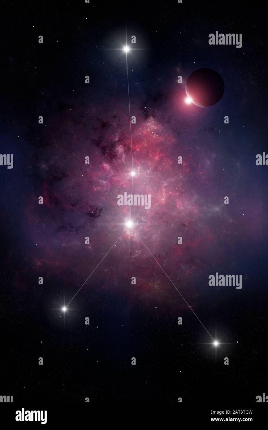 Cancer star constellation Stock Photo - Alamy