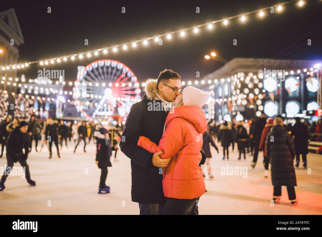 Couple in Love. Romantic Characters for Feast of Saint Valentine. True ...