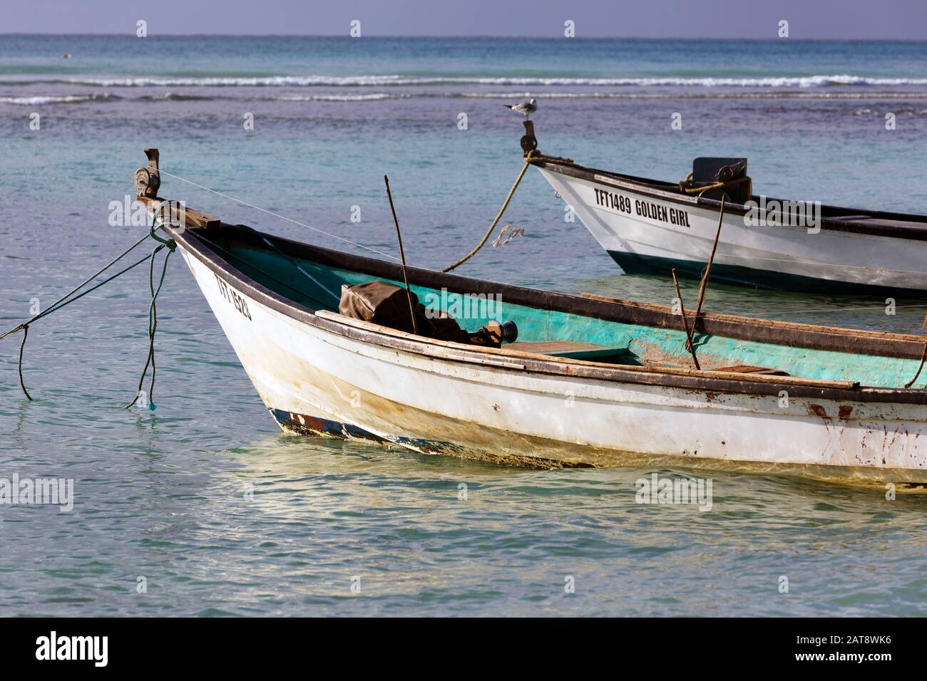 Pirogues, Pigeon Point, Tobago, Trinidad & Tobago Stock Photo - Alamy