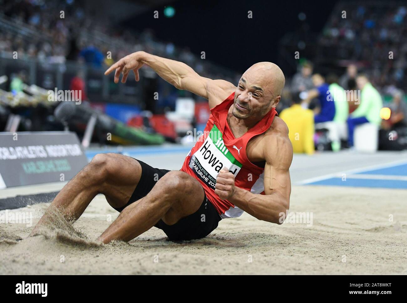 Karlsruhe, Germany. 31st Jan, 2020. Julian Howard (Germany/long jump ...